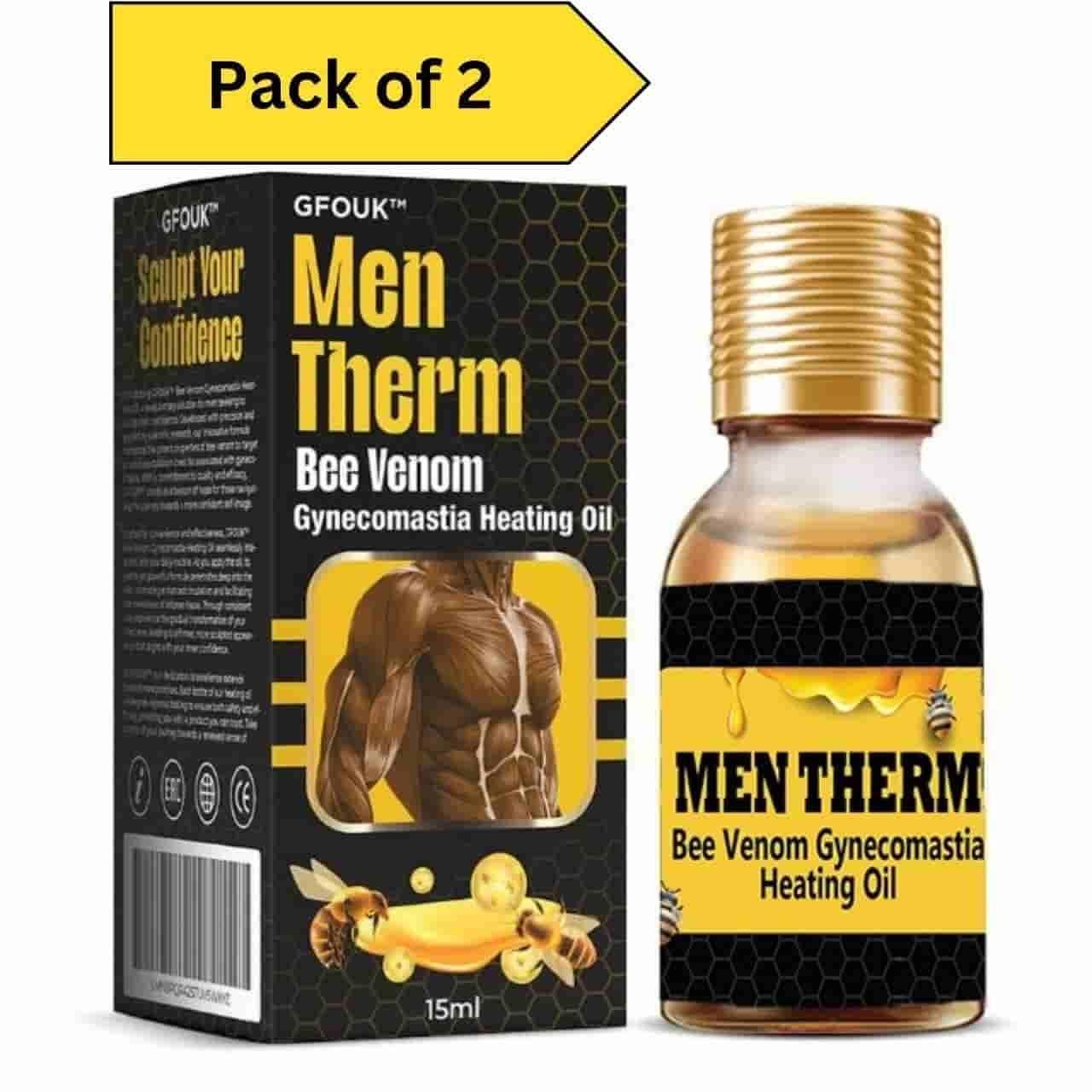 Bee venom Gynecomastia Heating Oil 15 ml (Pack of 2) – Urslook