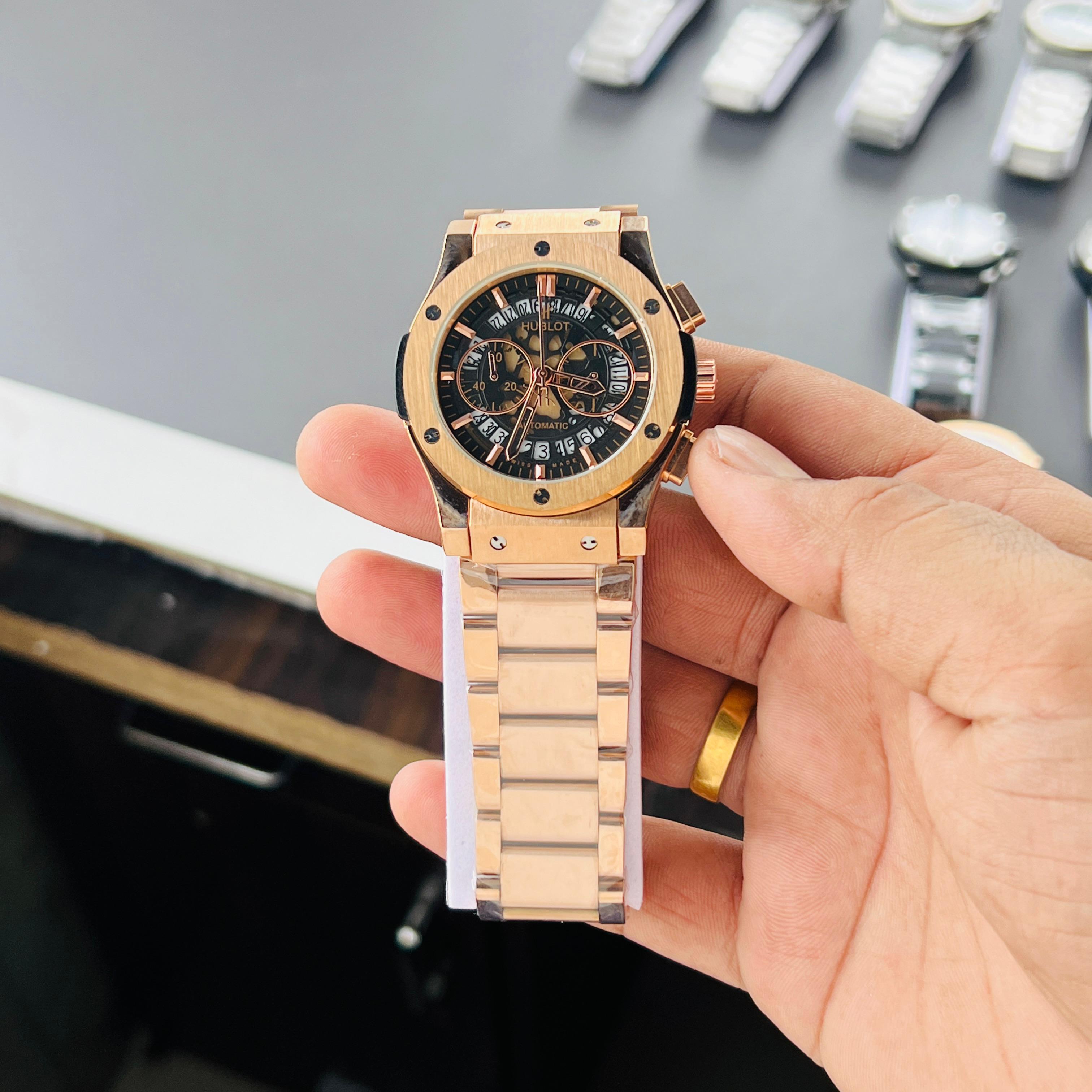 Hublot Big Bang 5 Hand Chronograph - All Grey Metal Strap, 43mm Dial ...