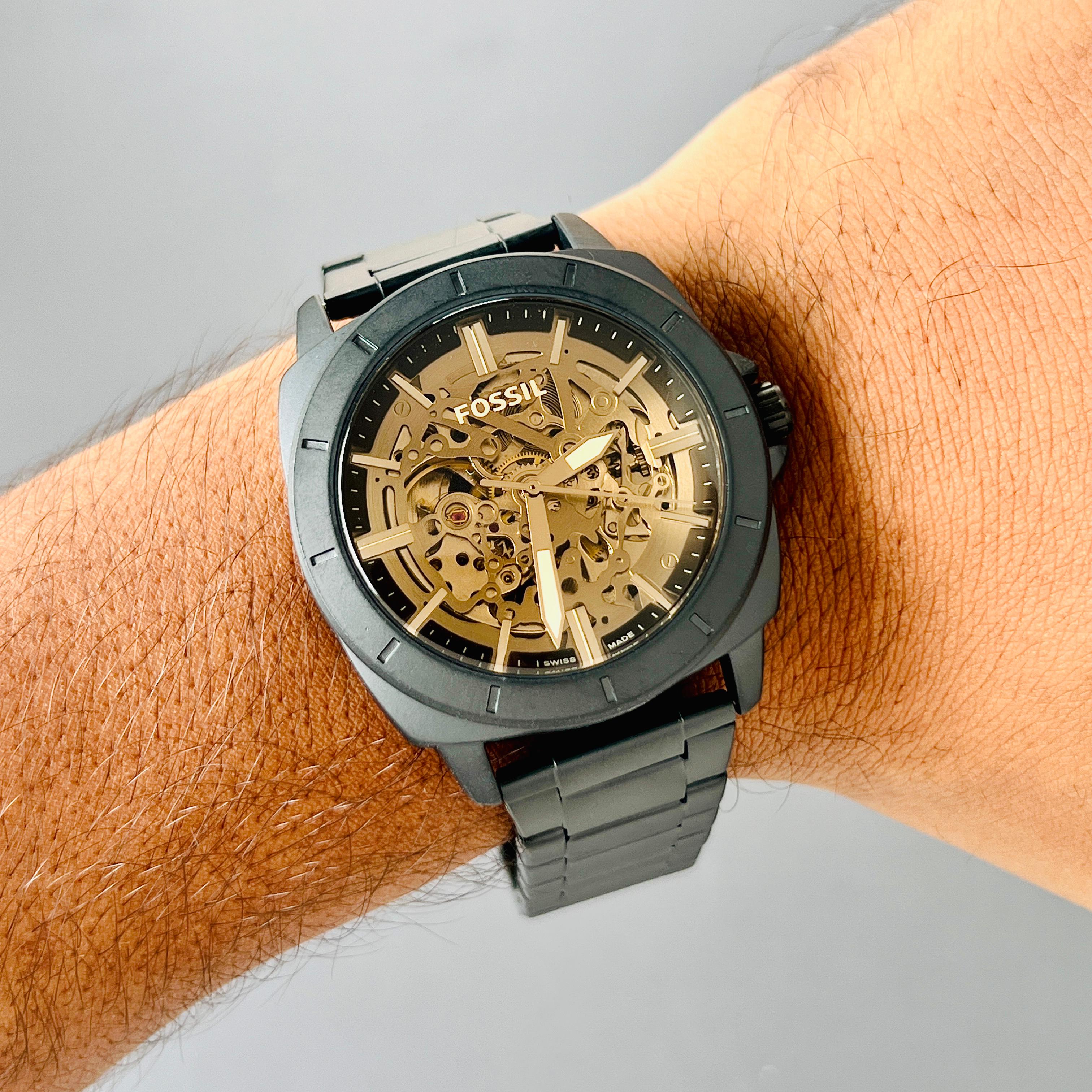 Fossil PRIVATEER SPORT Automatic 45mm Watch - Stainless Steel, Transpa ...